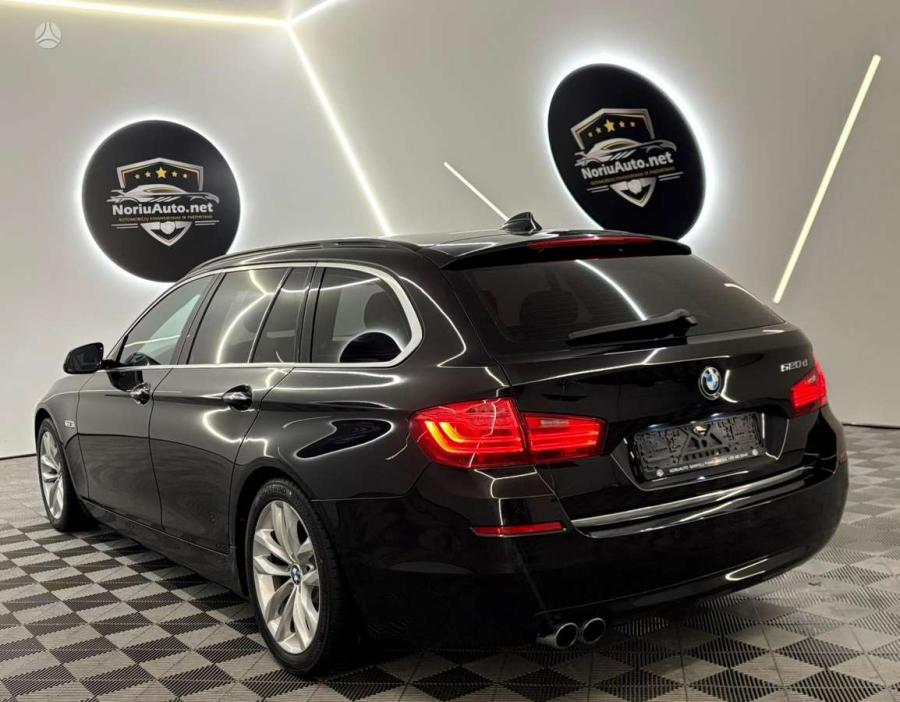 Black BMW 520 2015 in Marijampole, with an engine capacity of 2.00 L and mileage of 270 thousand km for 11750 €, photo 28 on AUTOMOTO.COM.LV