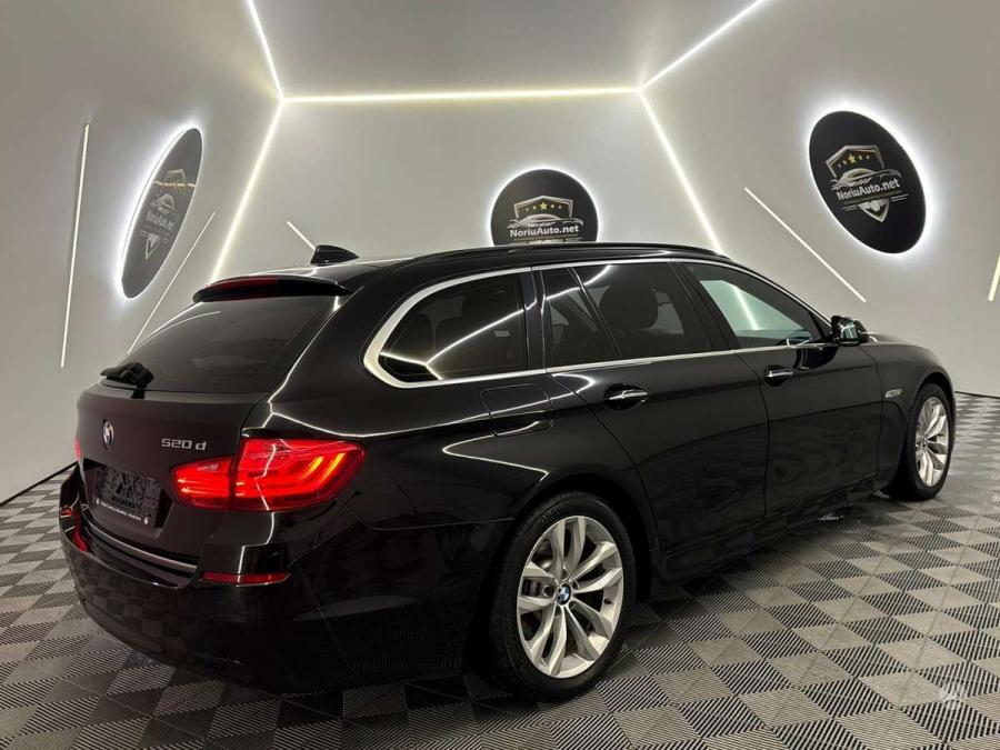Black BMW 520 2015 in Marijampole, with an engine capacity of 2.00 L and mileage of 270 thousand km for 11750 €, photo 30 on AUTOMOTO.COM.LV