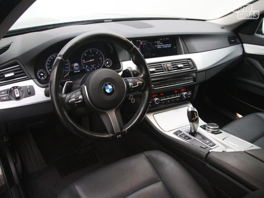 Black BMW 520 2015 in Vilnius, with an engine capacity of 2.00 L and mileage of 158 thousand km for 14899 €, photo 16 on AUTOMOTO.COM.LV