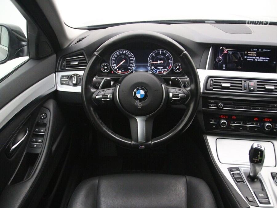 Black BMW 520 2015 in Vilnius, with an engine capacity of 2.00 L and mileage of 158 thousand km for 14899 €, photo 17 on AUTOMOTO.COM.LV