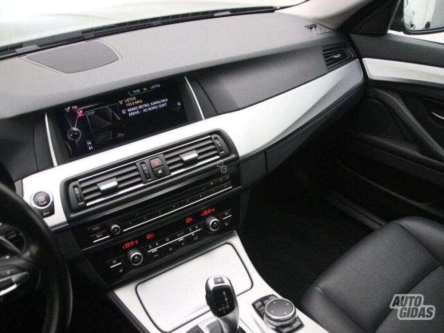 Black BMW 520 2015 in Vilnius, with an engine capacity of 2.00 L and mileage of 158 thousand km for 14899 €, photo 21 on AUTOMOTO.COM.LV