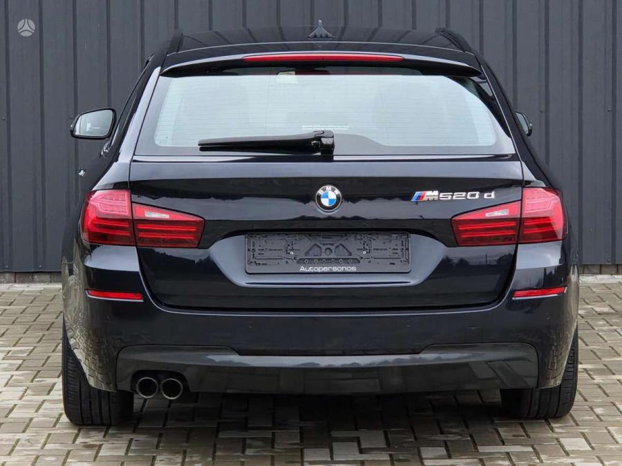 Black BMW 520 2015 in Kaunas, with an engine capacity of 2.00 L and mileage of 300 thousand km for 10999 €, photo 8 on AUTOMOTO.COM.LV