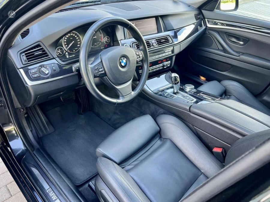 Melns BMW 520 2015 Kauņa, ar dzinēja tilpumu 2.00 L un nobraukumu 287 tūkst. km par 11290 €, foto 14 vietnē AUTOMOTO.COM.LV