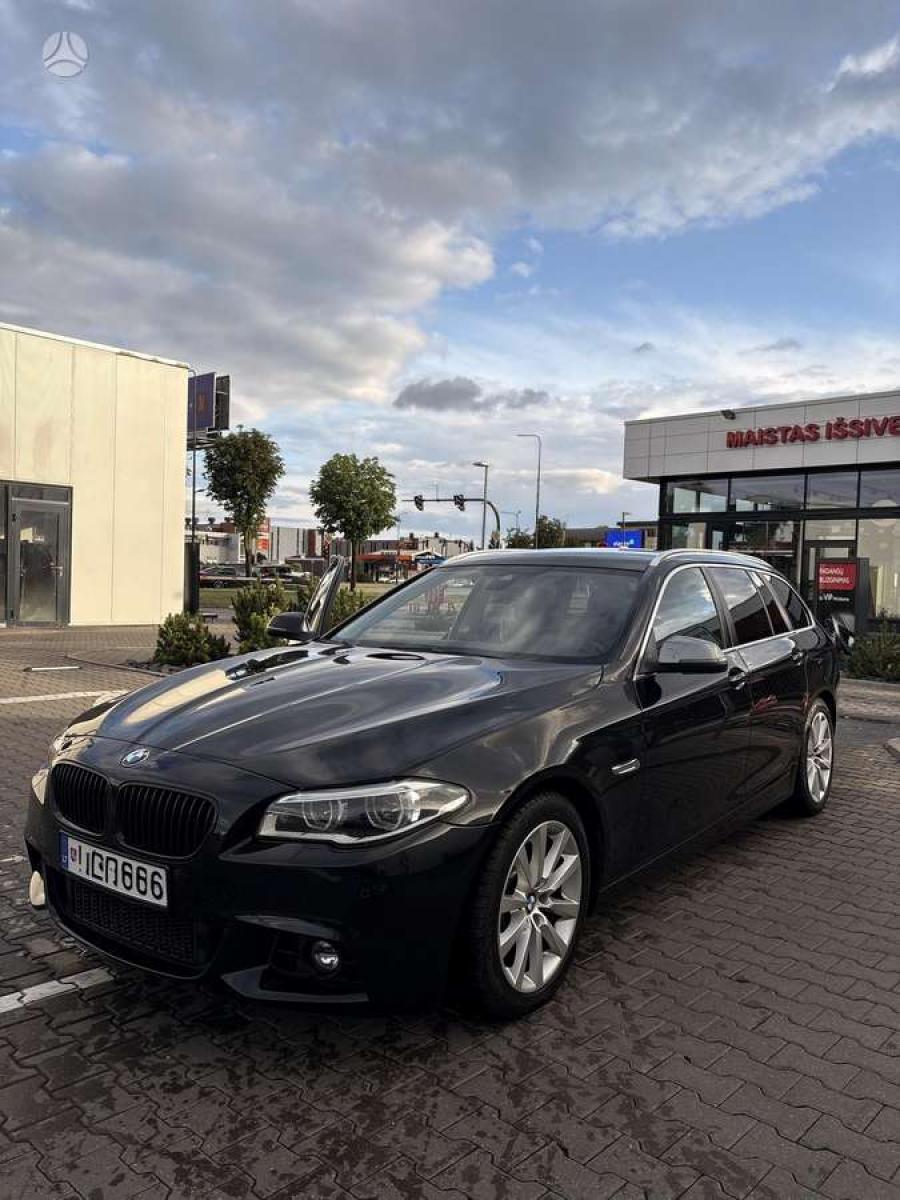 Black BMW 520 2015 in Kaunas, with an engine capacity of 2.00 L and mileage of 381 thousand km for 11300 €, photo 5 on AUTOMOTO.COM.LV