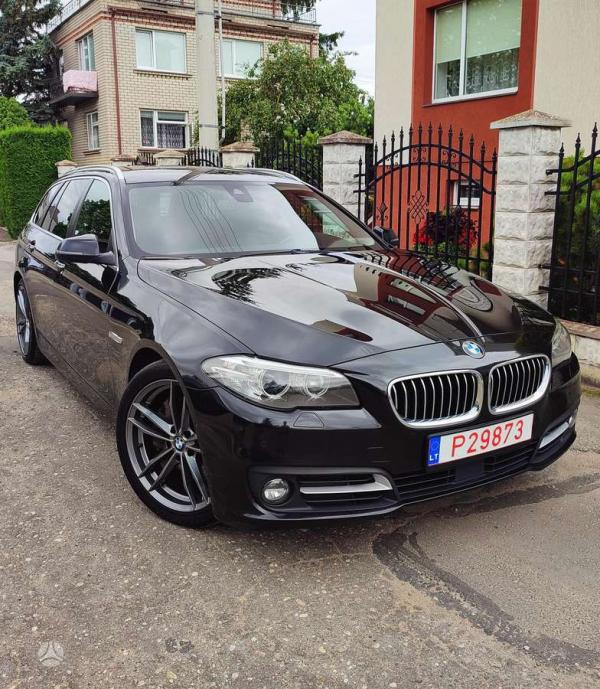 Black BMW 520 2015 in Marijampole, with an engine capacity of 2.00 L and mileage of 320 thousand km for 10800 €, photo 5 on AUTOMOTO.COM.LV