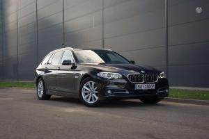 Black BMW 520 2015 in Vilnius, with an engine capacity of 2.00 L and mileage of 275 thousand km for 11399 €, photo 3 on AUTOMOTO.COM.LV
