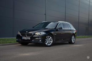 Black BMW 520 2015 in Vilnius, with an engine capacity of 2.00 L and mileage of 275 thousand km for 11399 €, photo 4 on AUTOMOTO.COM.LV