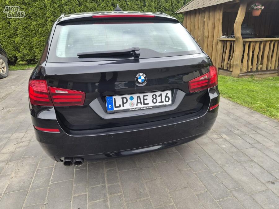Black BMW 520 2016 in Sakiai, with an engine capacity of 2.00 L and mileage of 380 thousand km for 7999 €, photo 6 on AUTOMOTO.COM.LV