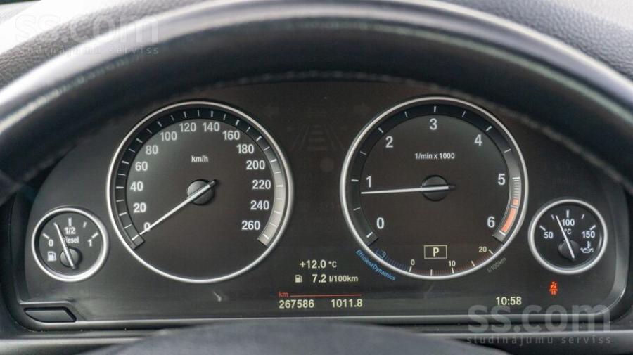 Black BMW 520 2016 in Riga, with an engine capacity of 2.00 L and mileage of 268 thousand km for 10590 €, photo 25 on AUTOMOTO.COM.LV