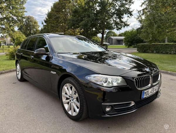 Black BMW 520 2016 in Prienai, with an engine capacity of 2.00 L and mileage of 283 thousand km for 10999 €, photo 6 on AUTOMOTO.COM.LV
