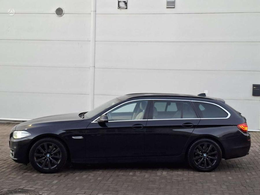 Black BMW 520 2017 in Silute, with an engine capacity of 2.00 L and mileage of 258 thousand km for 7999 €, photo 3 on AUTOMOTO.COM.LV