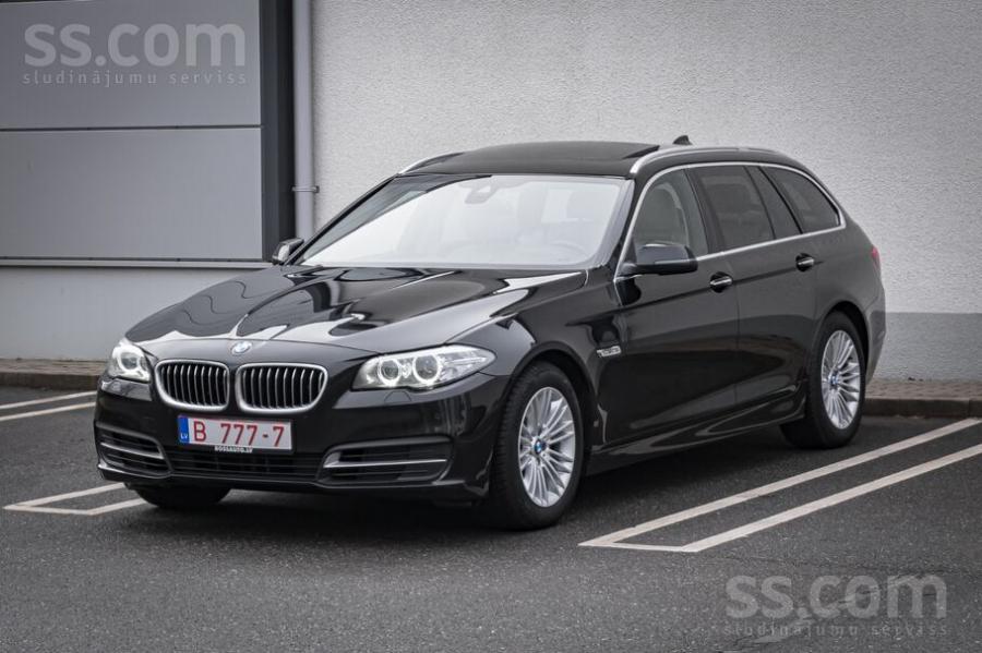 Black BMW 520 2017 in Riga, with an engine capacity of 2.00 L and mileage of 231 thousand km for 13250 €, photo 1 on AUTOMOTO.COM.LV