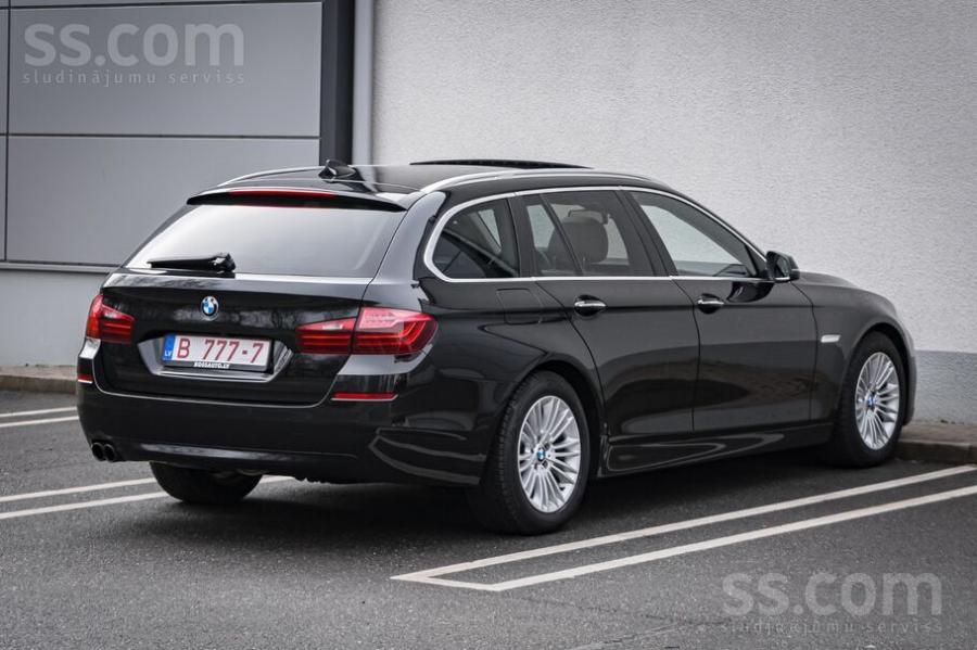 Black BMW 520 2017 in Riga, with an engine capacity of 2.00 L and mileage of 231 thousand km for 13250 €, photo 5 on AUTOMOTO.COM.LV