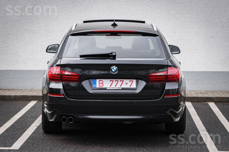 Black BMW 520 2017 in Riga, with an engine capacity of 2.00 L and mileage of 231 thousand km for 13250 €, photo 6 on AUTOMOTO.COM.LV