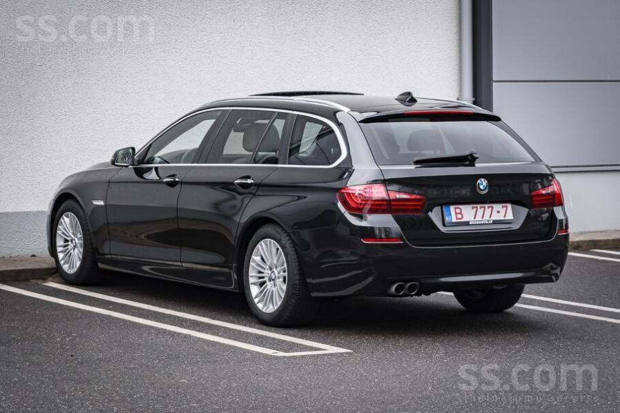 Black BMW 520 2017 in Riga, with an engine capacity of 2.00 L and mileage of 231 thousand km for 13250 €, photo 7 on AUTOMOTO.COM.LV