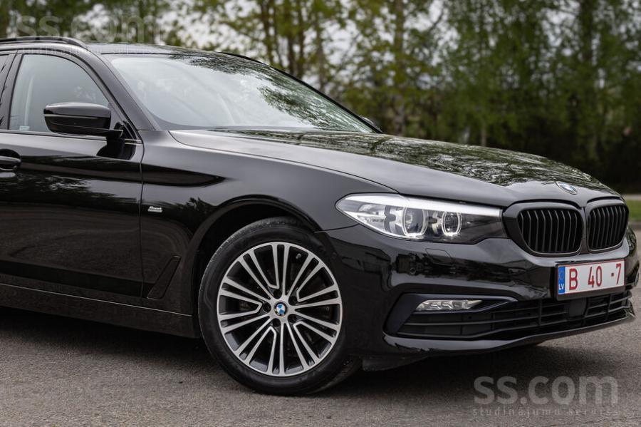 Black BMW 520 2017 in Tukums, with an engine capacity of 2.00 L and mileage of 269 thousand km for 15990 €, photo 7 on AUTOMOTO.COM.LV