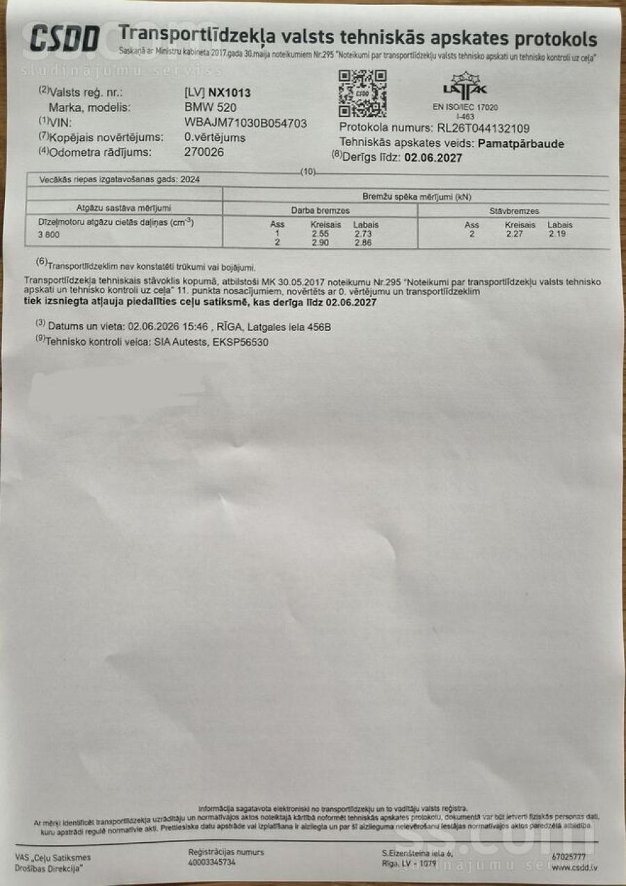 Melns BMW 520 2017 Rīga, ar dzinēja tilpumu 2.00 L un nobraukumu 270 tūkst. km par 14500 €, foto 29 vietnē AUTOMOTO.COM.LV