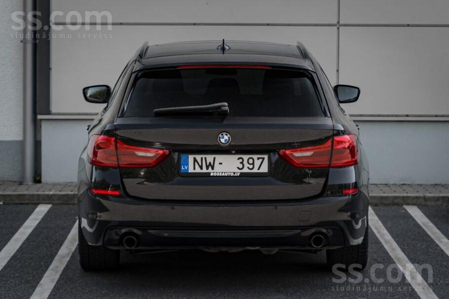 Black BMW 520 2017 in Riga, with an engine capacity of 2.00 L and mileage of 269 thousand km for 14995 €, photo 6 on AUTOMOTO.COM.LV