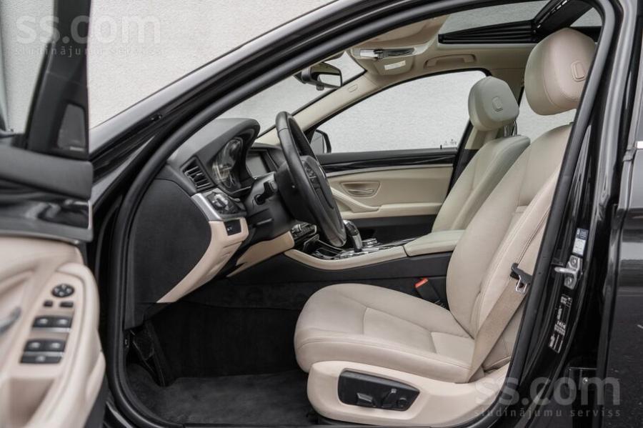 Black BMW 520 2017 in Riga, with an engine capacity of 2.00 L and mileage of 231 thousand km for 12250 €, photo 9 on AUTOMOTO.COM.LV