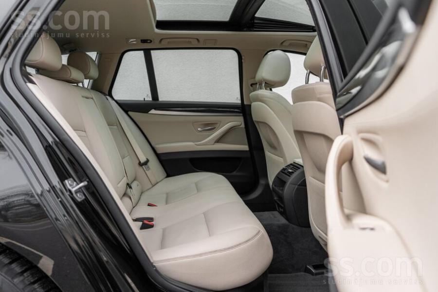 Black BMW 520 2017 in Riga, with an engine capacity of 2.00 L and mileage of 231 thousand km for 12250 €, photo 12 on AUTOMOTO.COM.LV