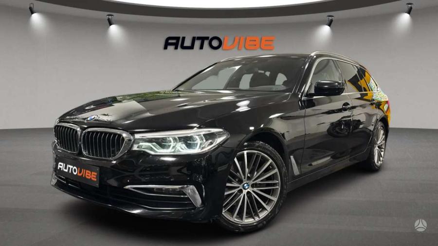 Black BMW 520 2018 in Vilnius, with an engine capacity of 2.00 L and mileage of 245 thousand km for 21555 €, photo 1 on AUTOMOTO.COM.LV