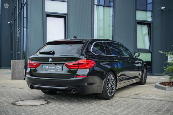 Black BMW 520 2018 in Kaunas, with an engine capacity of 2.00 L and mileage of 193 thousand km for 18450 €, photo 9 on AUTOMOTO.COM.LV