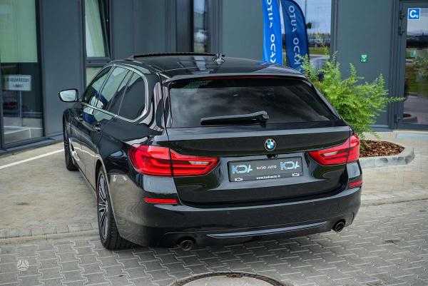 Black BMW 520 2018 in Kaunas, with an engine capacity of 2.00 L and mileage of 193 thousand km for 18450 €, photo 10 on AUTOMOTO.COM.LV