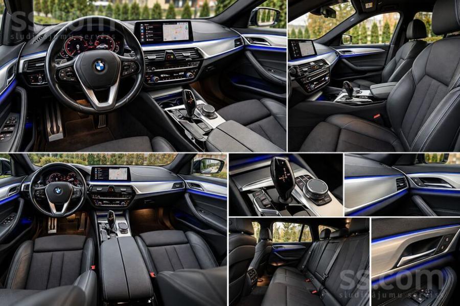Black BMW 520 2018 in Riga, with an engine capacity of 2.00 L and mileage of 194 thousand km for 15700 €, photo 8 on AUTOMOTO.COM.LV