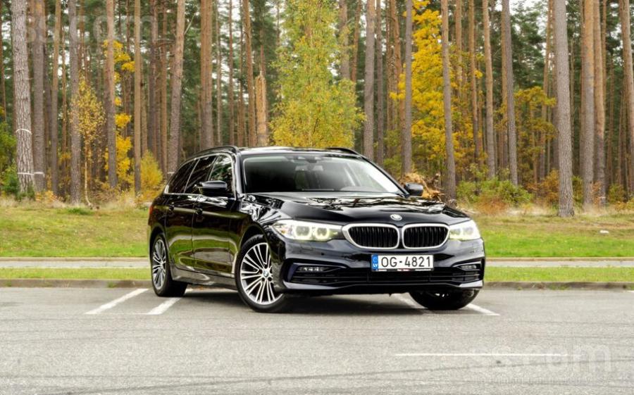Black BMW 520 2018 in Riga, with an engine capacity of 2.00 L and mileage of 207 thousand km for 17990 €, photo 3 on AUTOMOTO.COM.LV