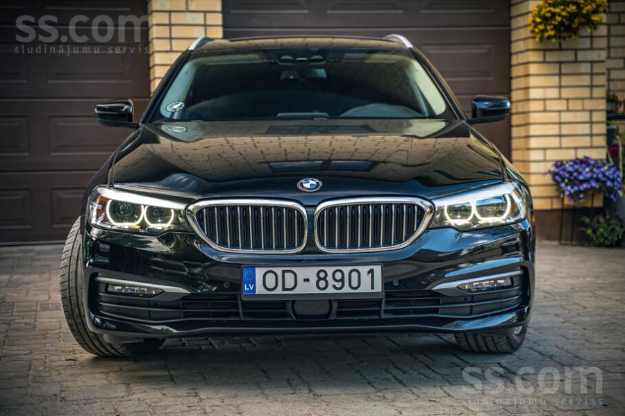 Black BMW 520 2019 in Jelgava, with an engine capacity of 2.00 L and mileage of 88 thousand km for 20950 €, photo 3 on AUTOMOTO.COM.LV