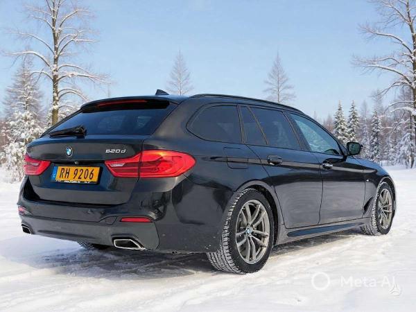 Black BMW 520 2019 in Klaipeda, with an engine capacity of 2.00 L and mileage of 257 thousand km for 21175 €, photo 6 on AUTOMOTO.COM.LV