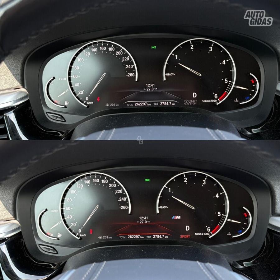 Black BMW 520 2019 in Kaunas, with an engine capacity of 2.00 L and mileage of 262 thousand km for 14300 €, photo 25 on AUTOMOTO.COM.LV