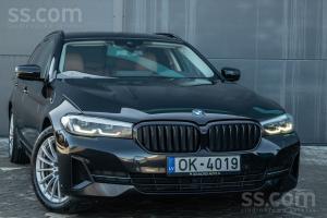 Black BMW 520 2021 in Riga, with an engine capacity of 2.00 L and mileage of 207 thousand km for 22870 €, photo  on AUTOMOTO.COM.LV