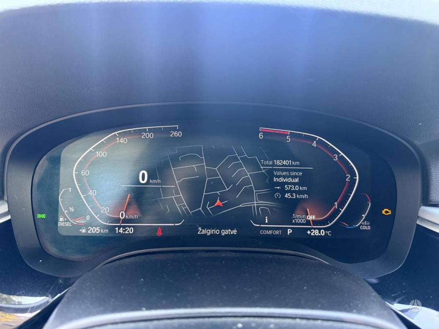 Black BMW 520 2022 in Vilnius, with an engine capacity of 2.00 L and mileage of 182 thousand km for 14900 €, photo 14 on AUTOMOTO.COM.LV