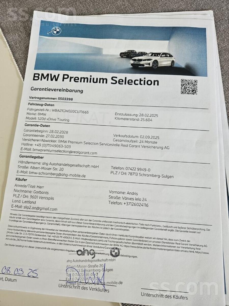 Melns BMW 520 2025 Ventspils, ar dzinēja tilpumu 2.00 L un nobraukumu 43 tūkst. km par 55000 €, foto 14 vietnē AUTOMOTO.COM.LV