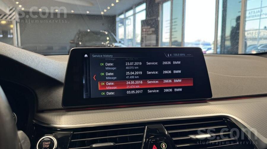 Blue BMW 520 2017 in Riga, with an engine capacity of 2.00 L and mileage of 163 thousand km for 18490 €, photo 31 on AUTOMOTO.COM.LV