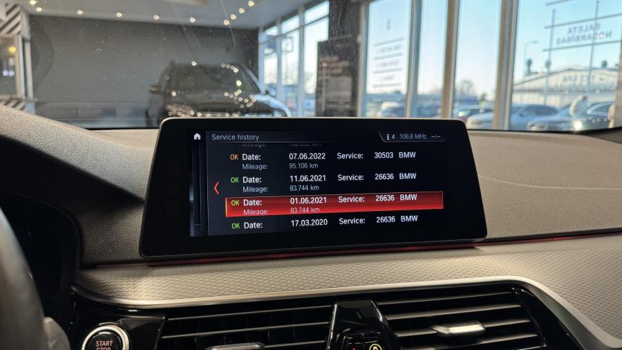 Blue BMW 520 2017 in Riga, with an engine capacity of 2.00 L and mileage of 163 thousand km for 18490 €, photo 29 on AUTOMOTO.COM.LV