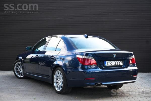 Blue BMW 520 2008 in Riga, with an engine capacity of 2.00 L and mileage of 245 thousand km for 5890 €, photo 5 on AUTOMOTO.COM.LV