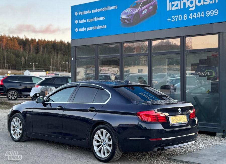 Blue BMW 520 2014 in Vilnius, with an engine capacity of 2.00 L and mileage of 227 thousand km for 8650 €, photo 3 on AUTOMOTO.COM.LV