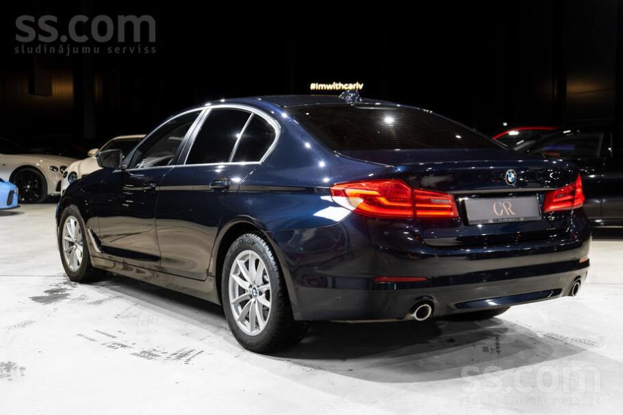Blue BMW 520 2017 in Riga, with an engine capacity of 2.00 L and mileage of 95 thousand km for 23380 €, photo 6 on AUTOMOTO.COM.LV
