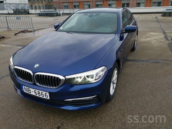 Blue BMW 520 2017 in Riga, with an engine capacity of 2.00 L and mileage of 180 thousand km for 19500 €, photo 1 on AUTOMOTO.COM.LV