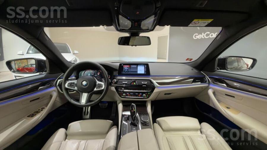 Blue BMW 520 2017 in Riga, with an engine capacity of 2.00 L and mileage of 125 thousand km for 20800 €, photo 8 on AUTOMOTO.COM.LV