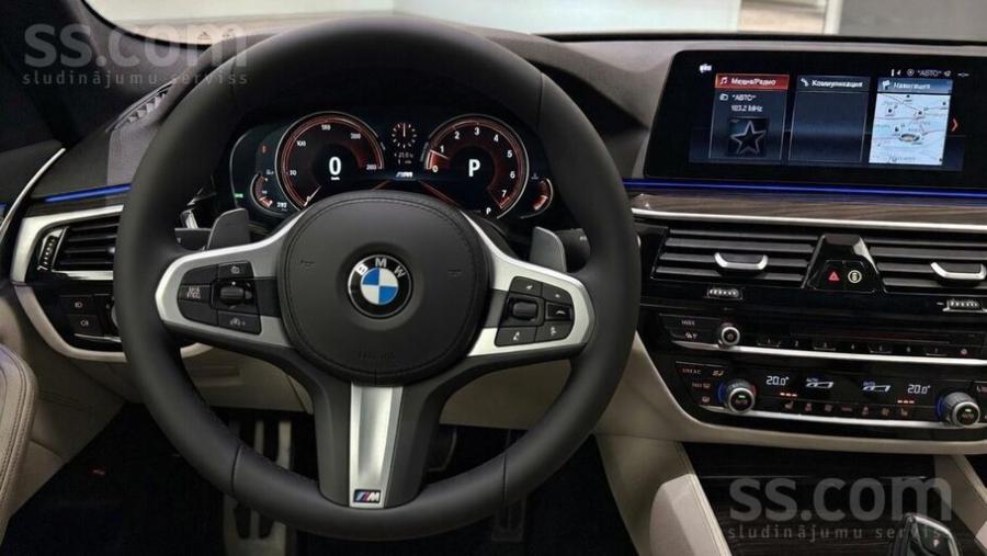 Blue BMW 520 2017 in Riga, with an engine capacity of 2.00 L and mileage of 125 thousand km for 20800 €, photo 13 on AUTOMOTO.COM.LV