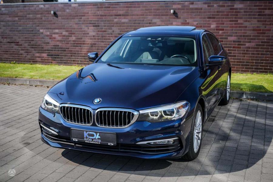 Blue BMW 520 2017 in Marijampole, with an engine capacity of 2.00 L and mileage of 104 thousand km for 16950 €, photo 5 on AUTOMOTO.COM.LV