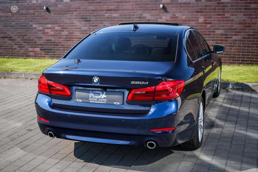 Blue BMW 520 2017 in Marijampole, with an engine capacity of 2.00 L and mileage of 104 thousand km for 16950 €, photo 13 on AUTOMOTO.COM.LV