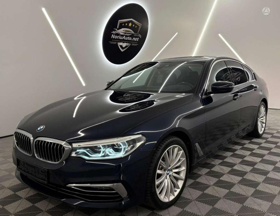 Blue BMW 520 2019 in Marijampole, with an engine capacity of 2.00 L and mileage of 321 thousand km for 17650 €, photo 14 on AUTOMOTO.COM.LV