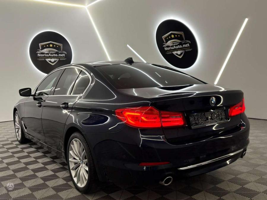 Blue BMW 520 2019 in Marijampole, with an engine capacity of 2.00 L and mileage of 321 thousand km for 17650 €, photo 37 on AUTOMOTO.COM.LV
