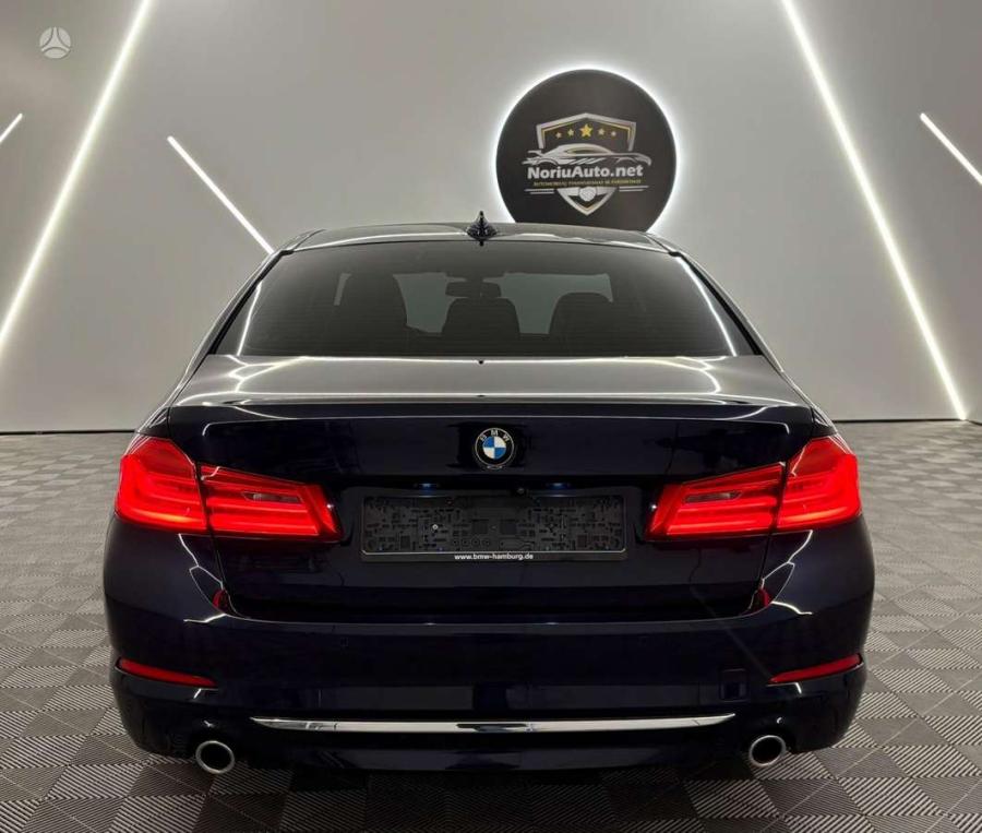 Blue BMW 520 2019 in Marijampole, with an engine capacity of 2.00 L and mileage of 321 thousand km for 17650 €, photo 38 on AUTOMOTO.COM.LV