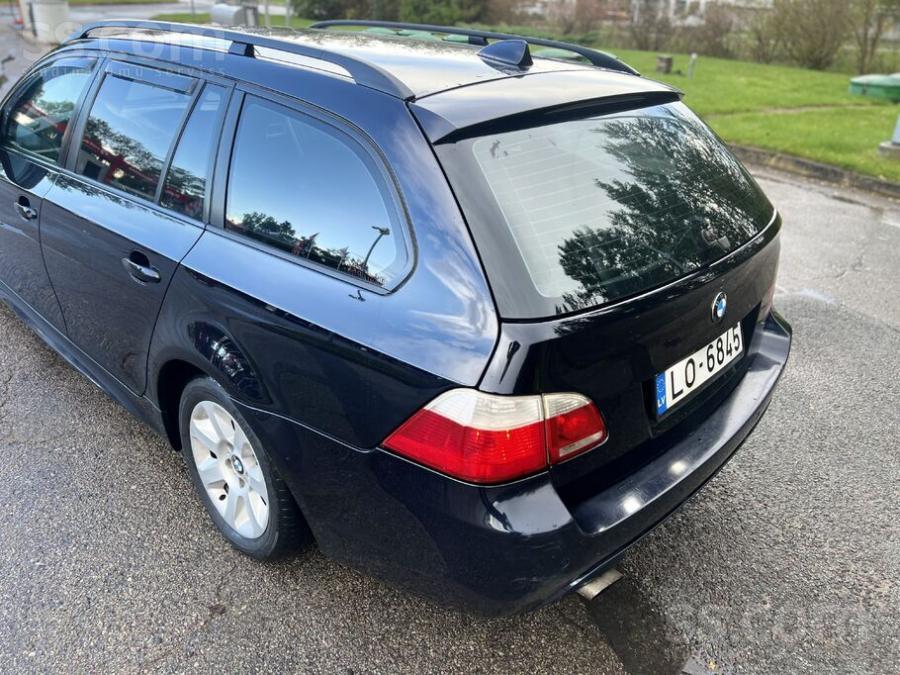 Blue BMW 520 2006 in Riga, with an engine capacity of 2.00 L and mileage of 0 thousand km for 3150 €, photo 6 on AUTOMOTO.COM.LV