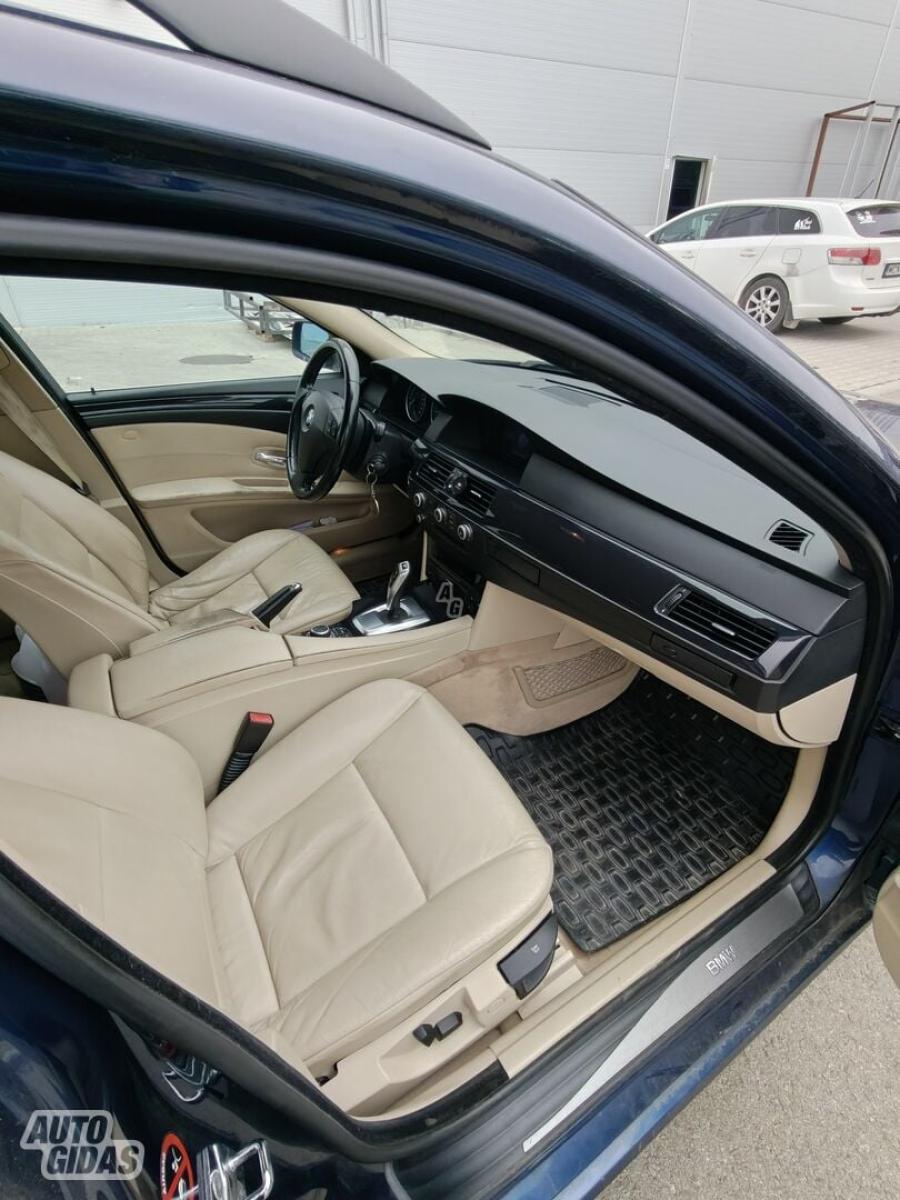 Blue BMW 520 2008 in Klaipeda, with an engine capacity of 2.00 L and mileage of 364 thousand km for 3500 €, photo 17 on AUTOMOTO.COM.LV